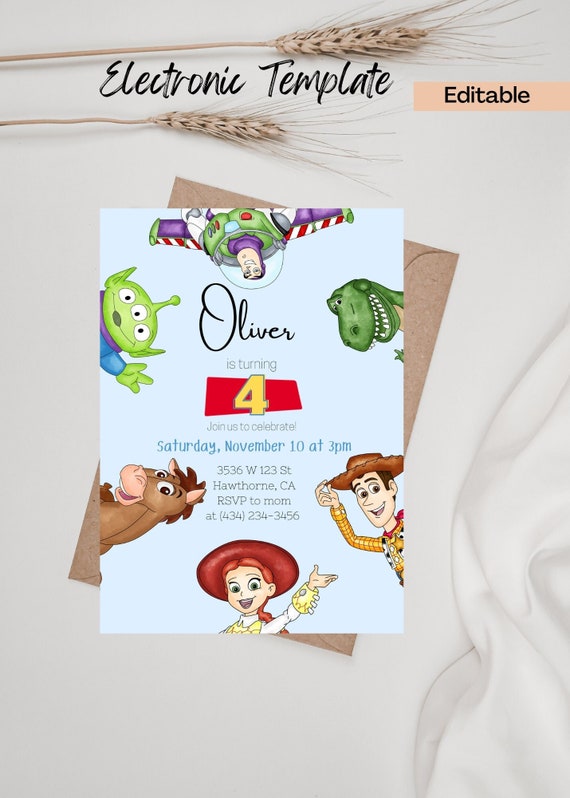 Plantilla De Cumpleaños De Toy Story
