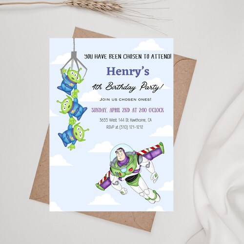 Editable Modern Toy Story Birthday Invitation Digital and - Etsy