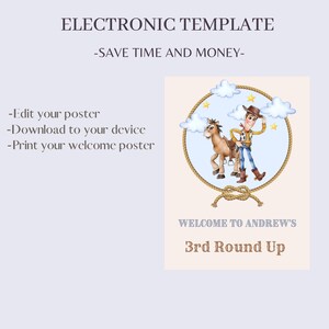 Woody and Bullseye Toy Story Welcome Sign, Digital Welcome Poster - Etsy