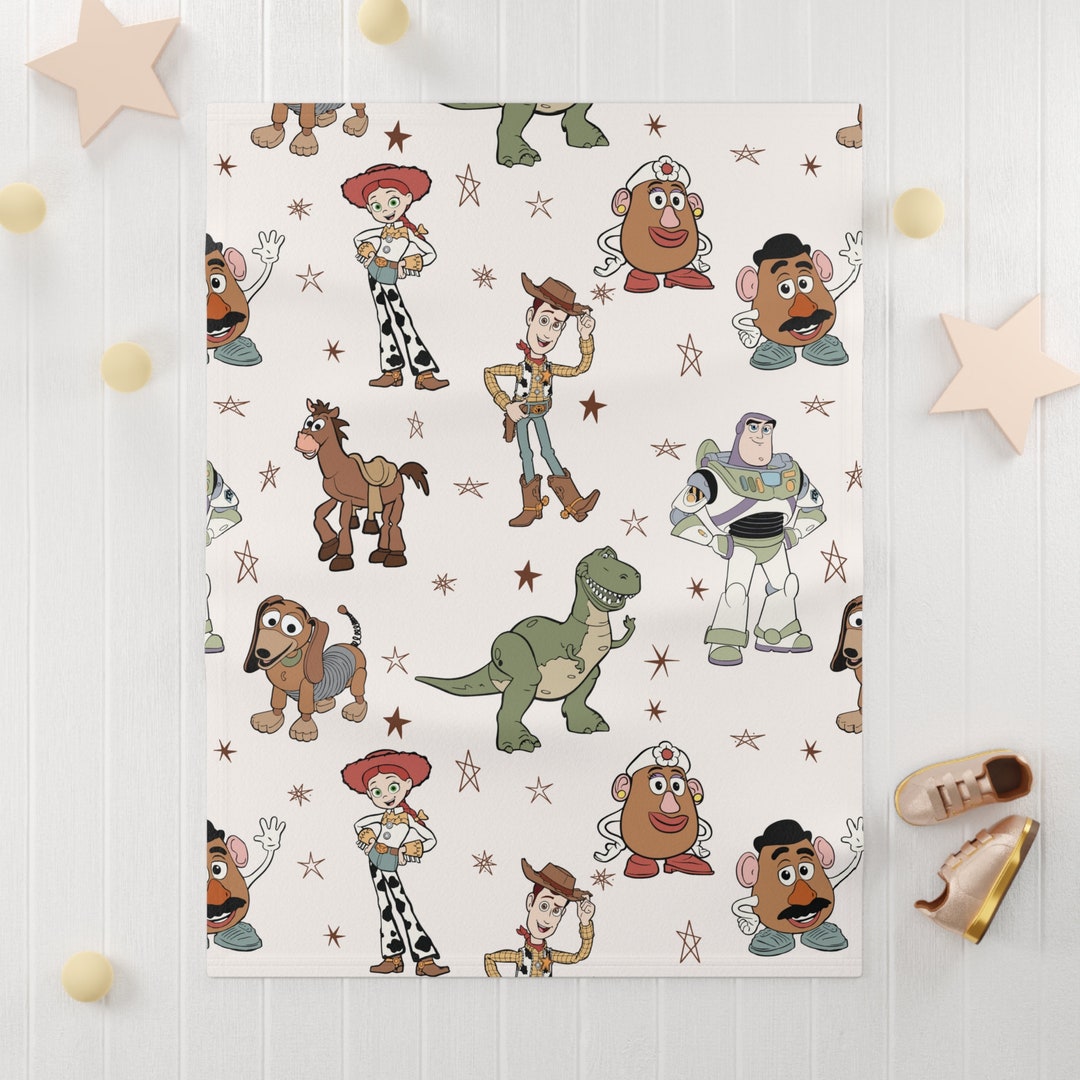 Toy Story Soft Fleece Baby Blanket, Toy Story Neutral Color Blanket ...