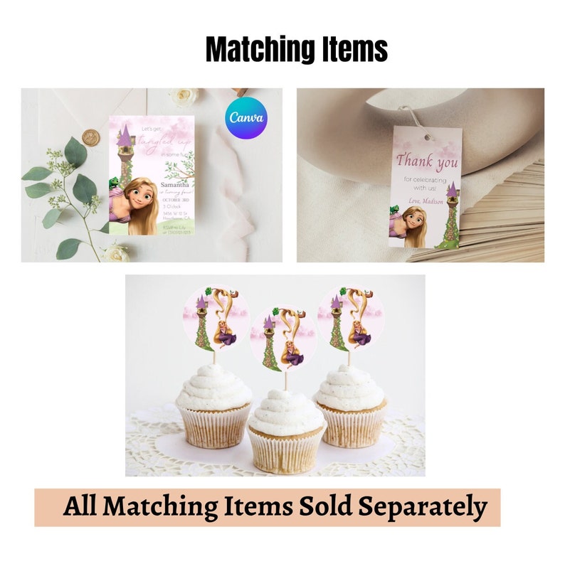 Rapunzel Printable Cupcake Toppers Tangled Printable Cupcake - Etsy