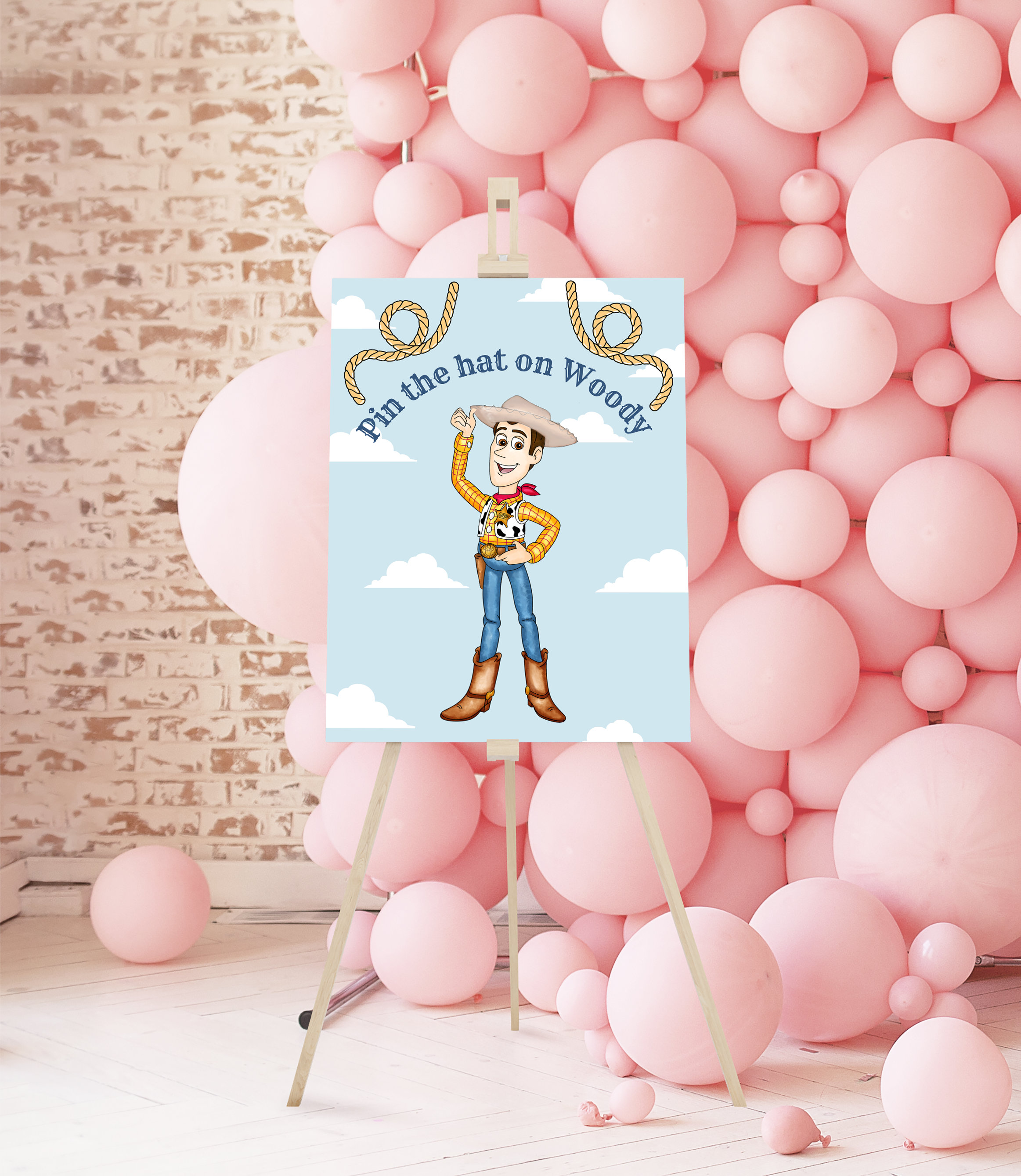Printable Woody Party Game, Pin the Hat on Woody, Pin the Tail Game ...