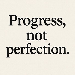 Progress Not Perfection Printable Wall Art – Minimalist Motivational ...
