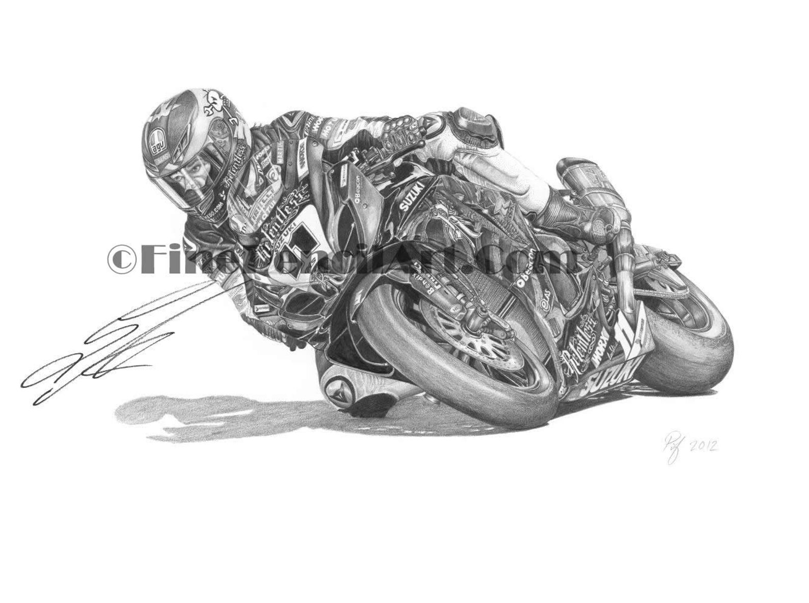 Guy Martin - Signed Artwork - A2 Print - Etsy