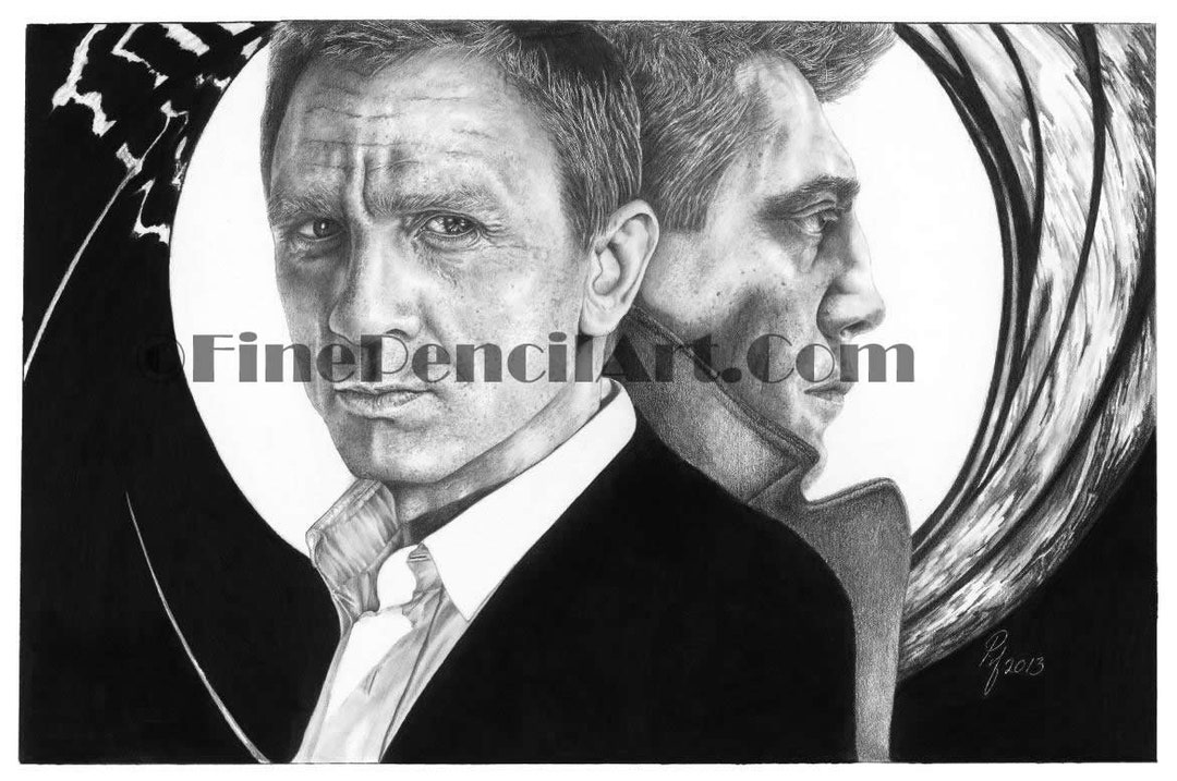 Daniel Craig James Bond Portrait Print - Etsy