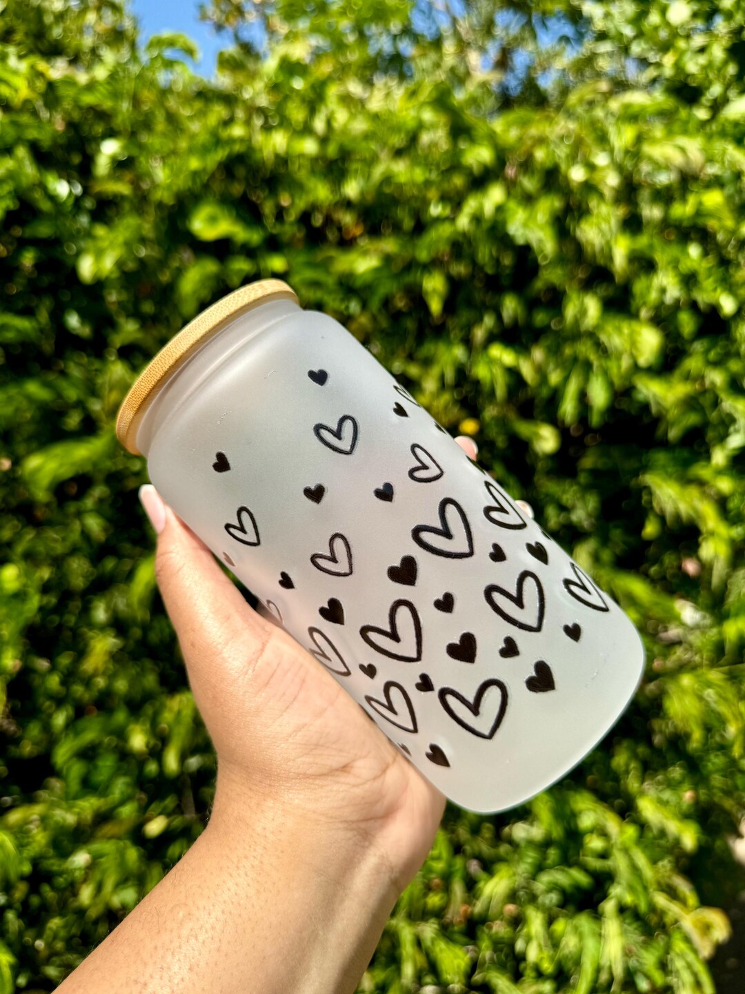 Frosted Libby Cup Soda Can Glass Libby Cup for Iced Matcha Tea Cold ...