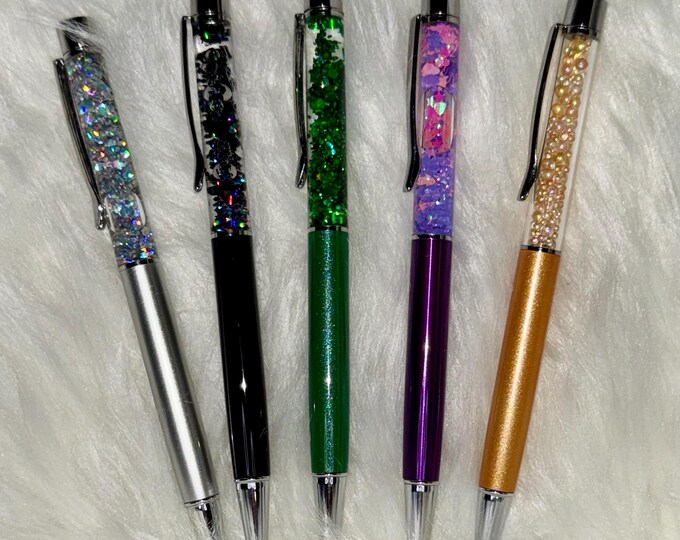 Snow Globe Glitter Pens: Fillable Ballpoint Party Favors - Etsy