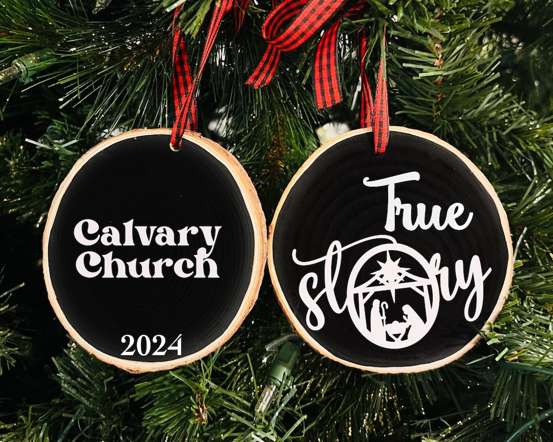 Personalized Church Logo Ornament: Nativity Scene, Congregation Gift - Etsy