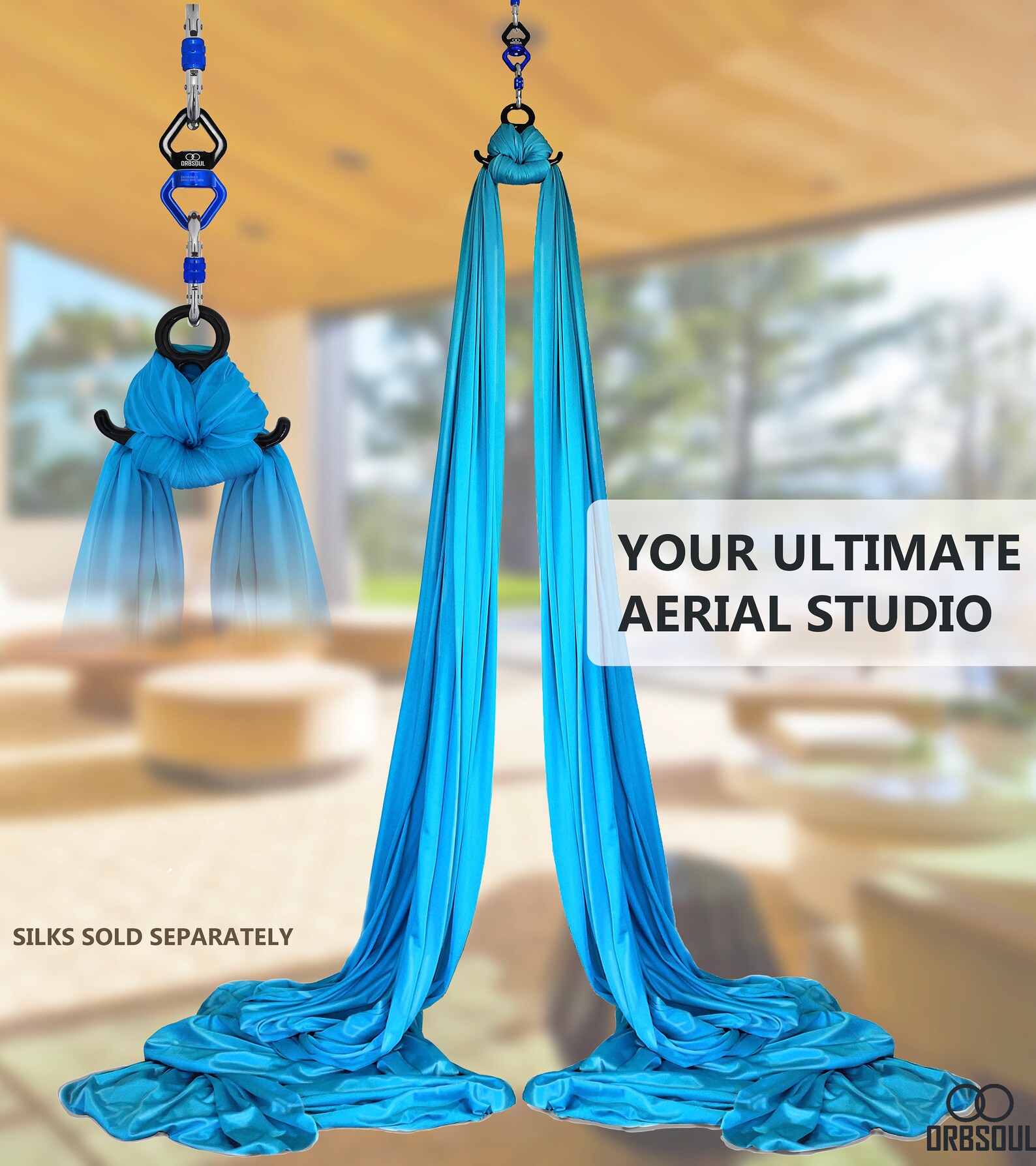 Orbsoul Aerial Silks Hardware deluxe PRO Set Safety | Etsy