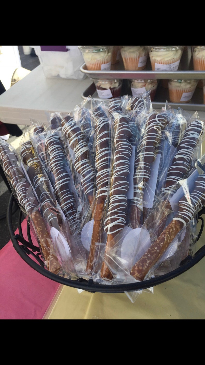 Chocolate Caramel Pretzel Rods 1/2 Dozen - Etsy