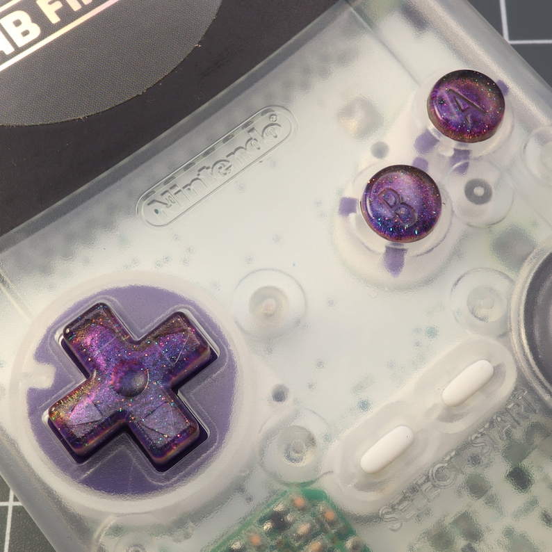Game Boy Color Custom Resin Buttons Cosmic Purple - Etsy