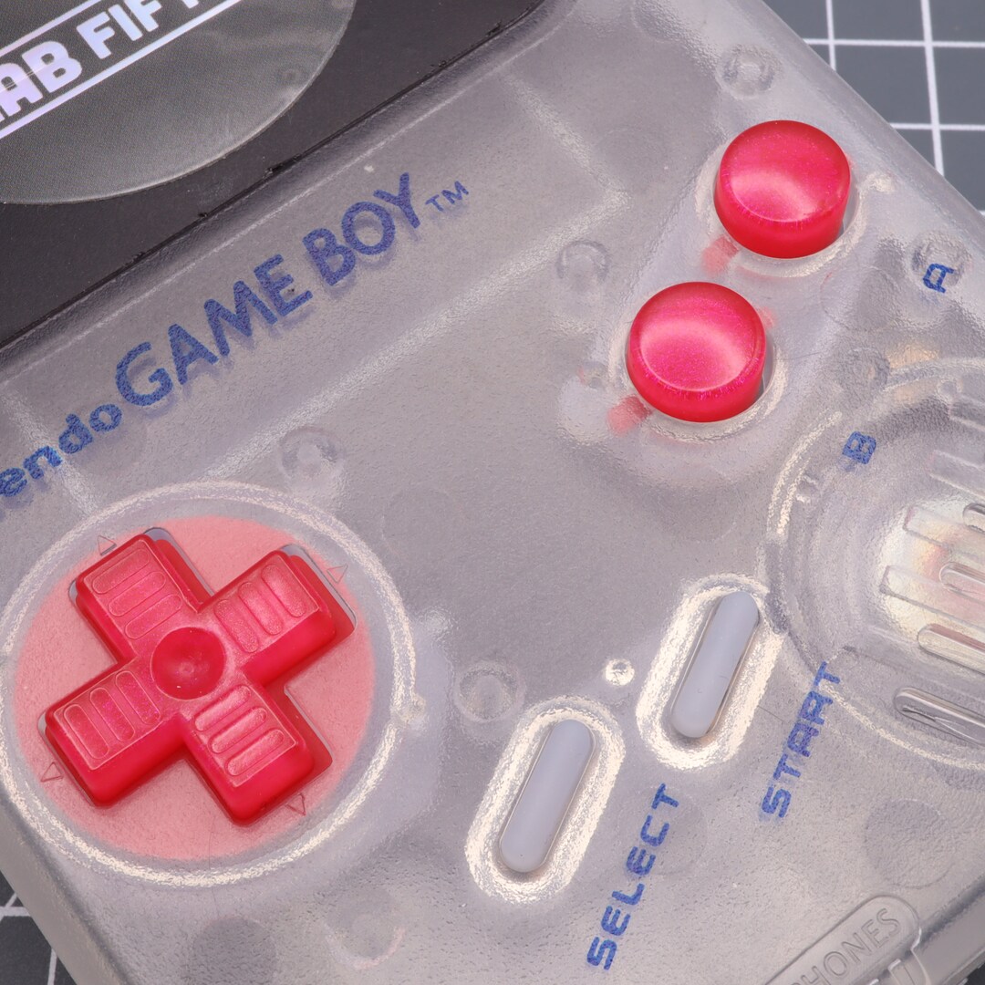 Game Boy DMG-01 Original Custom Resin Buttons Raspberry Candy - Etsy