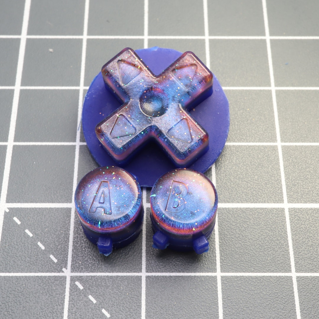 Game Boy Advance Custom Resin Buttons Cosmic Blue - Etsy
