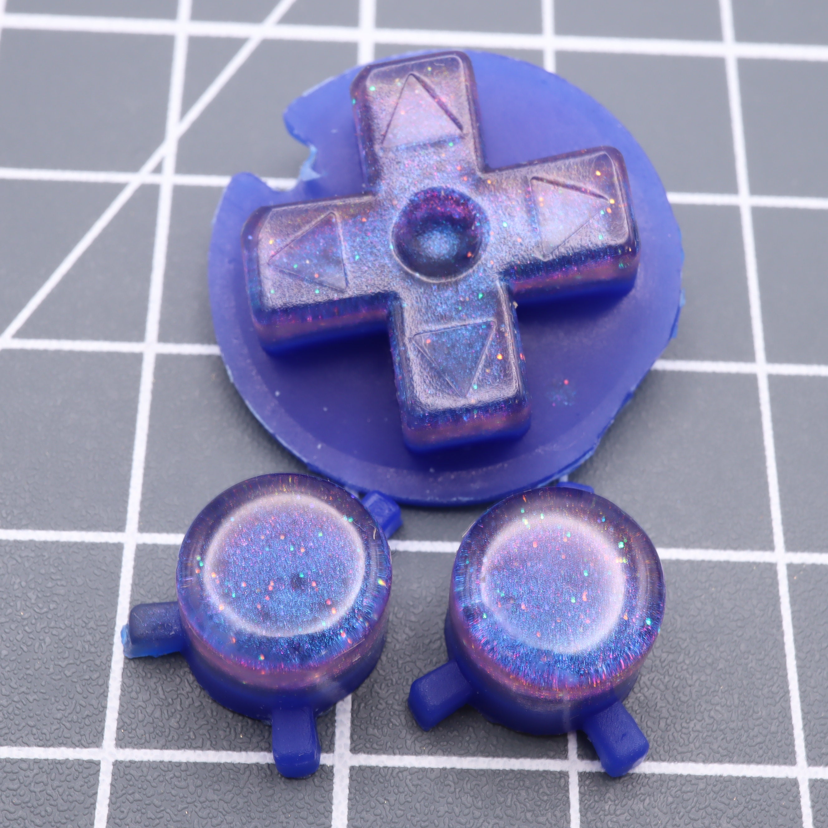 Game Boy Pocket Custom Resin Buttons Cosmic Blue - Etsy