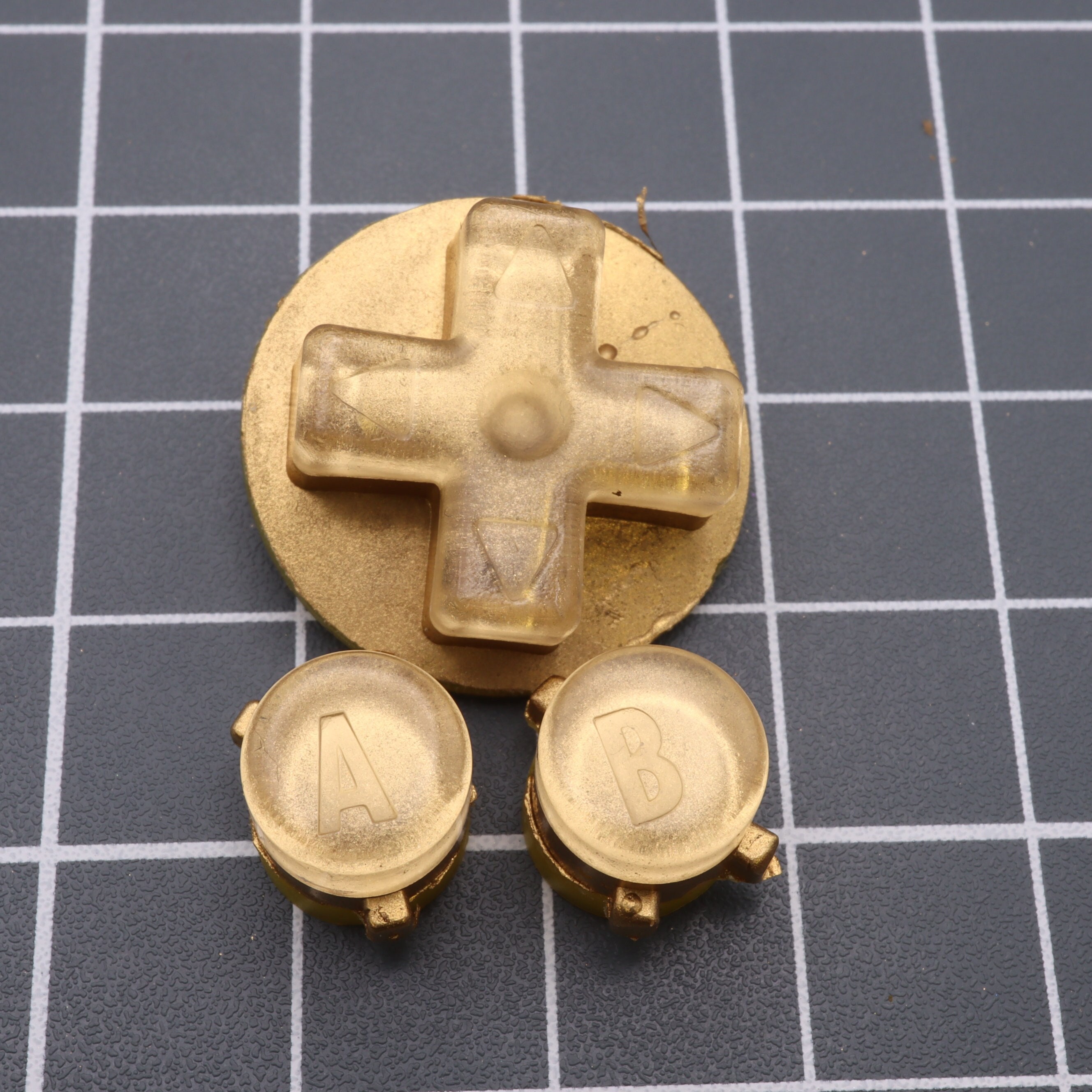 Game Boy Advance Custom Resin Buttons Metallic Gold - Etsy