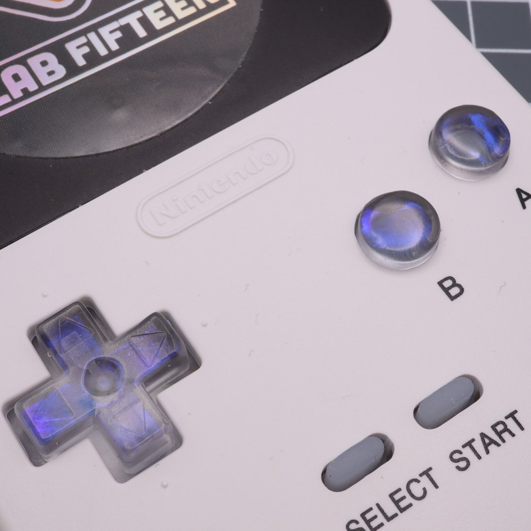 Game Boy Pocket Custom Resin Buttons Midnight Opal Dichroic Effect - Etsy