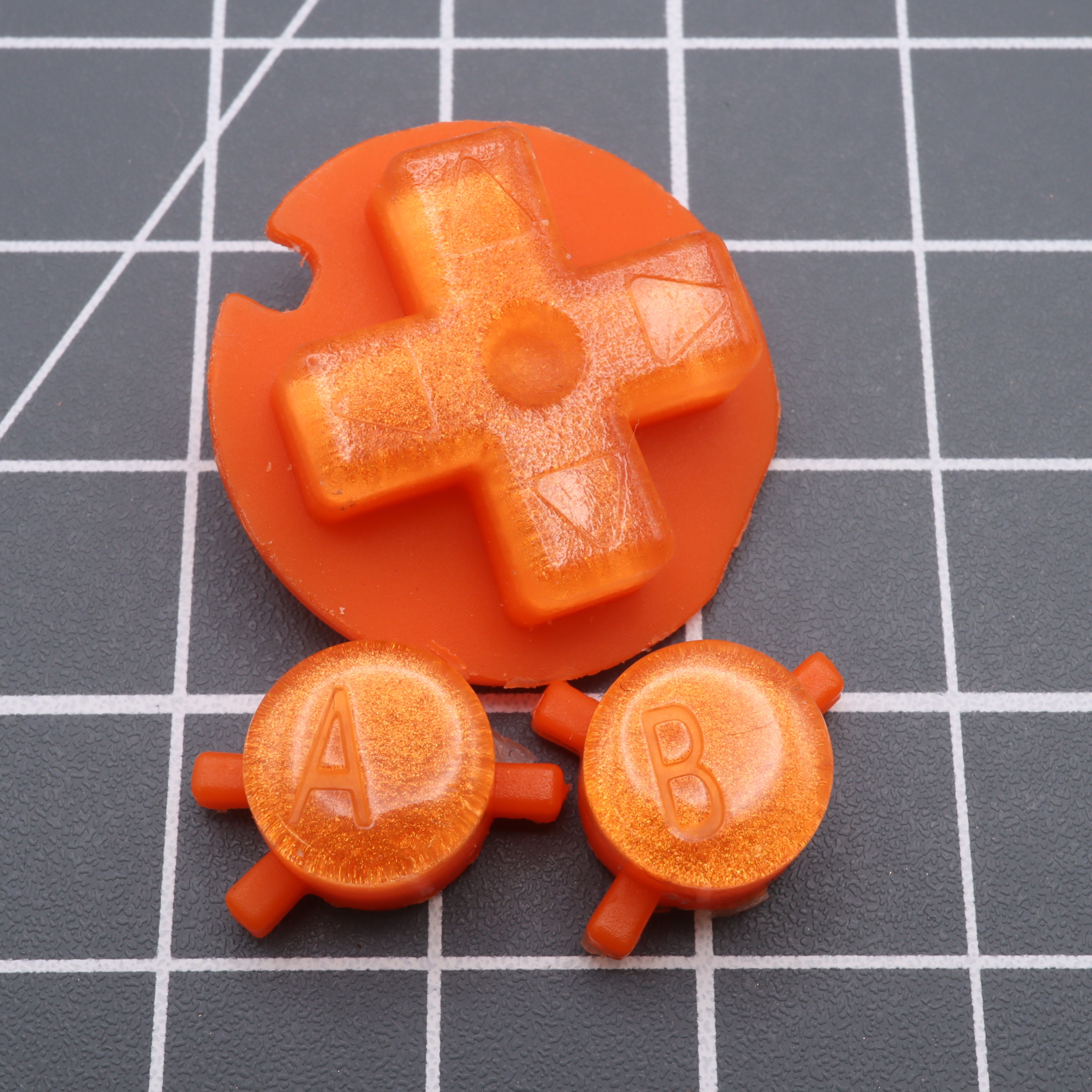 Game Boy Color Custom Resin Buttons Orange Candy - Etsy