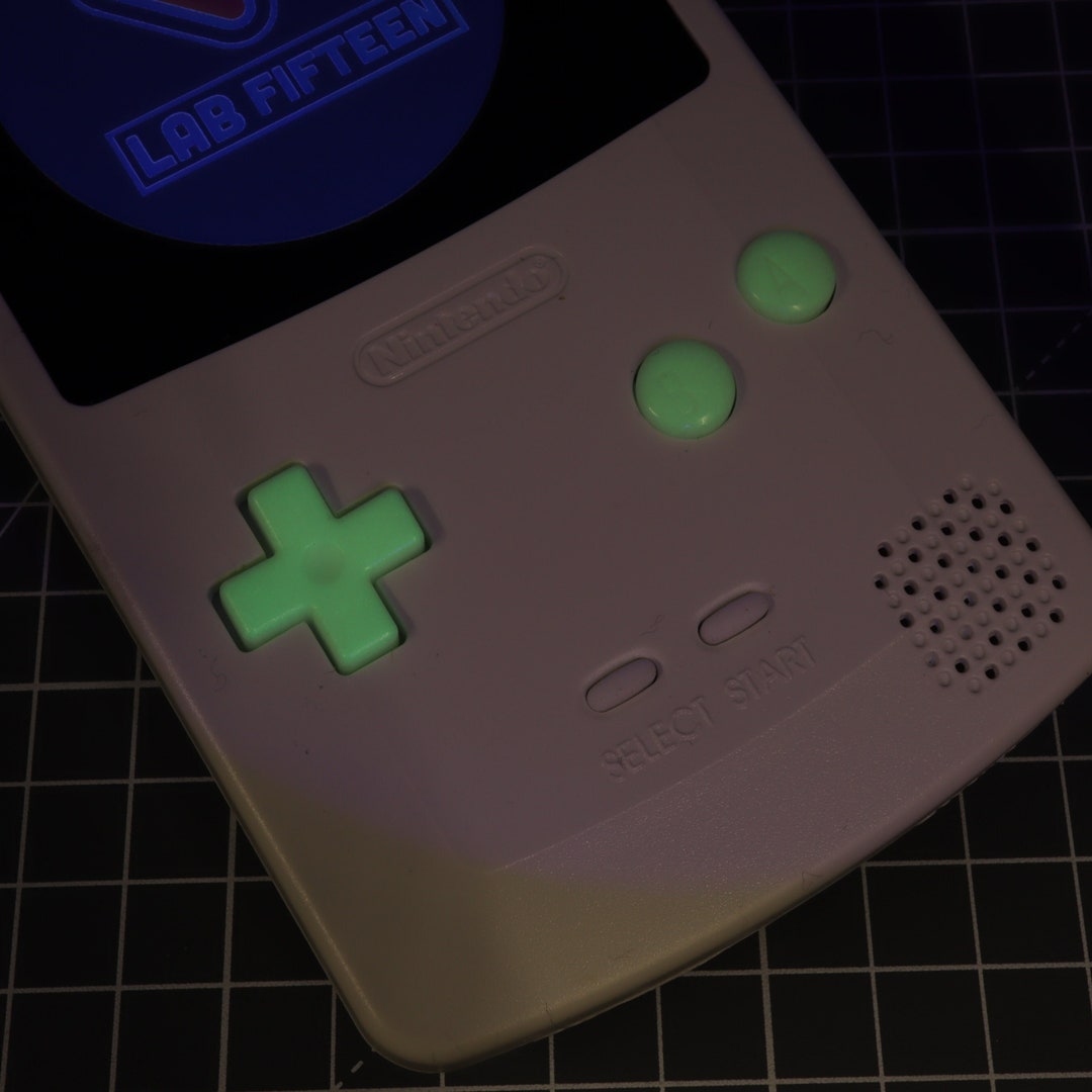 Game Boy Color Custom Resin Buttons Glow in the Dark Green - Etsy