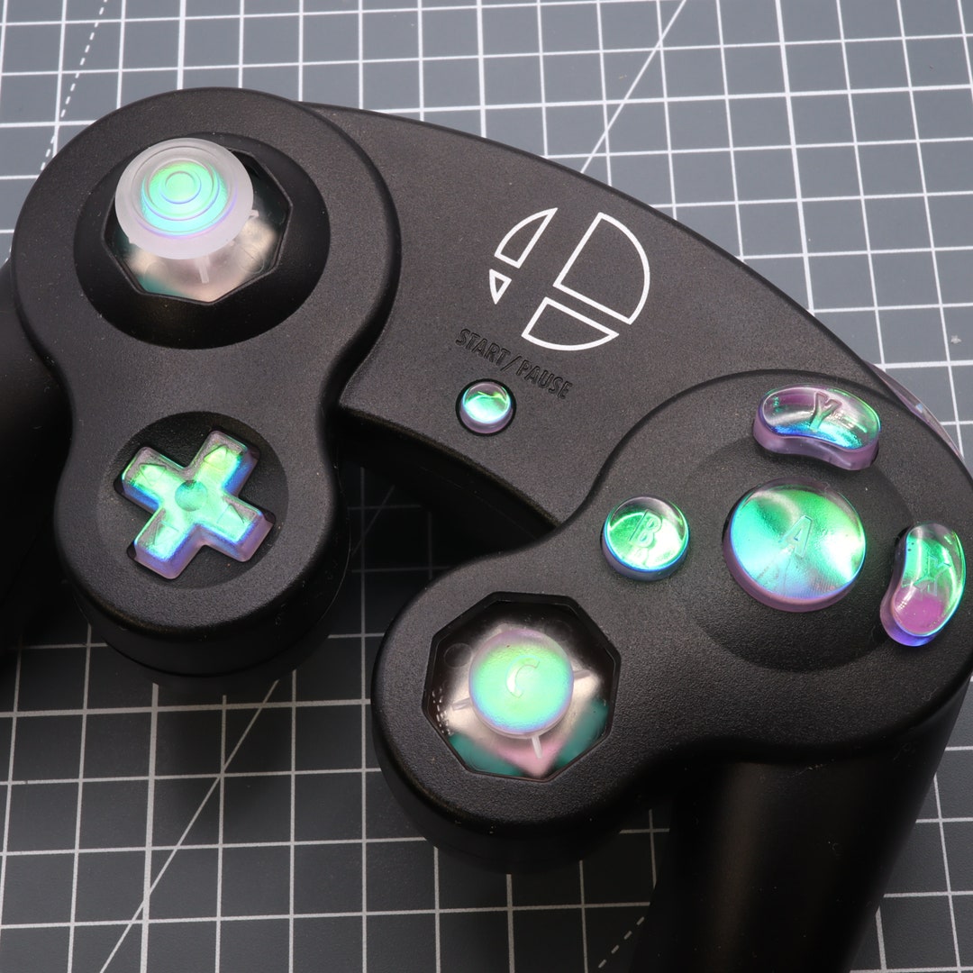 Nintendo Gamecube Custom Resin Buttons Cool Opal Dichroic Effect - Etsy