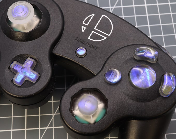 ALL BLACK Bluetooth LED Gamecube Controller - Etsy