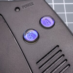 Game Boy Advance Custom Resin Buttons Midnight Opal Dichroic Effect - Etsy