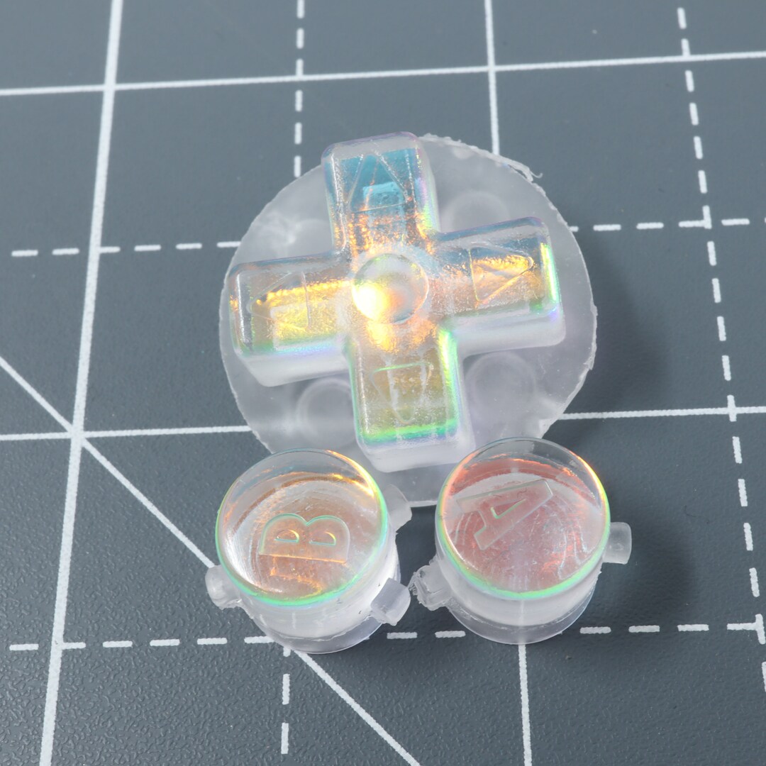 Game Boy Advance Custom Resin Buttons Sunset Opal Dichroic - Etsy