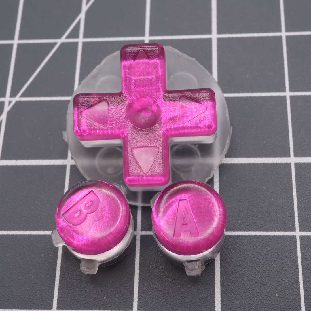 Game Boy Advance Custom Resin Buttons Chrome Pink - Etsy