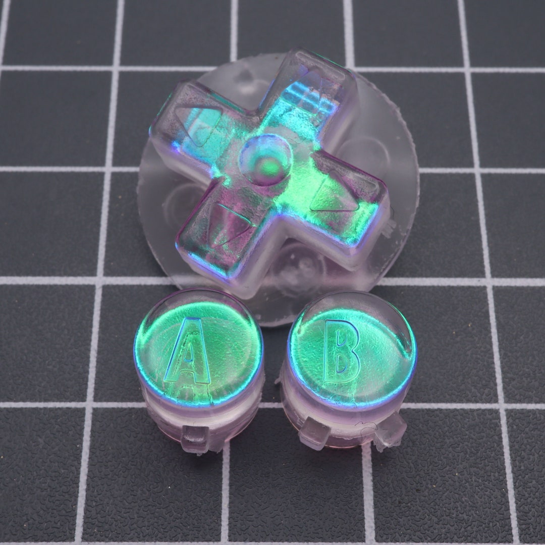 Game Boy Advance Custom Resin Buttons Cool Opal Dichroic Effect - Etsy