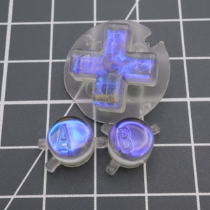 Game Boy Color Custom Resin Buttons Midnight Opal Dichroic Effect - Etsy