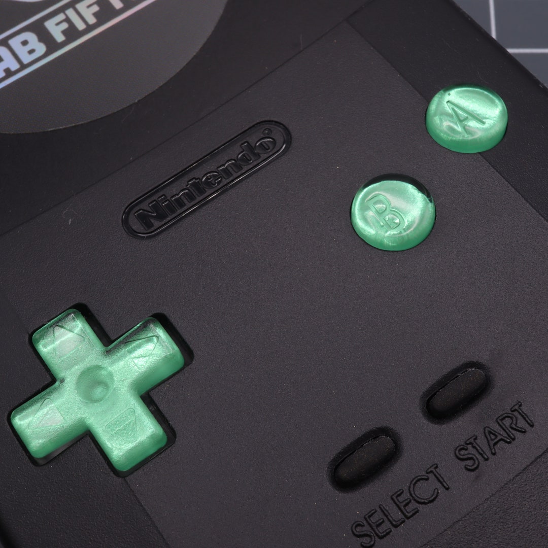 Game Boy Color Custom Resin Buttons Chrome Green - Etsy