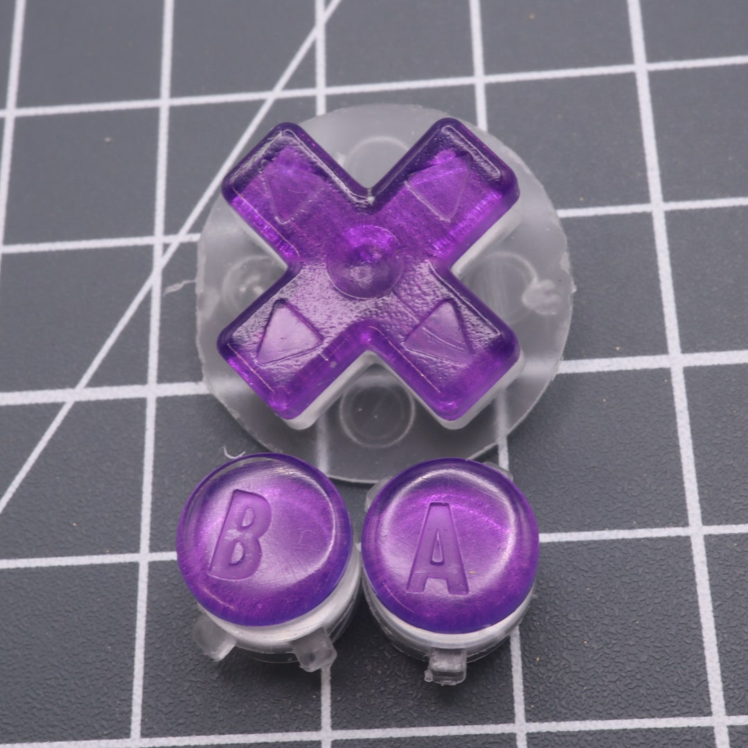 Game Boy Advance Custom Resin Buttons Chrome Purple - Etsy