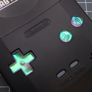 Game Boy Color Custom Resin Buttons Cool Opal Dichroic Effect - Etsy