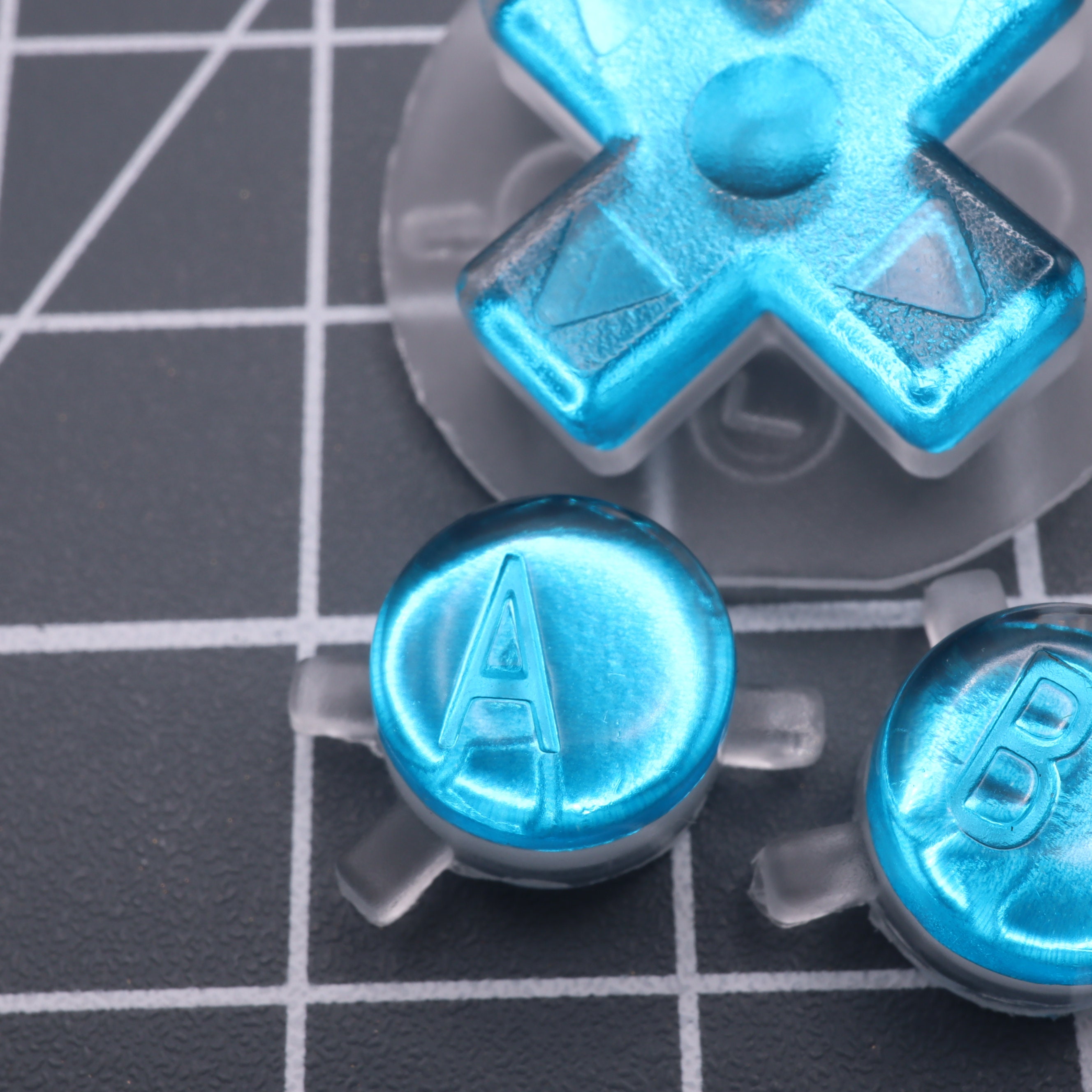 Game Boy Color Custom Resin Buttons Chrome Blue - Etsy