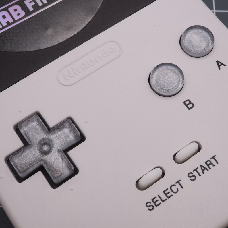 Game Boy Pocket Custom Resin Buttons Metallic Silver - Etsy