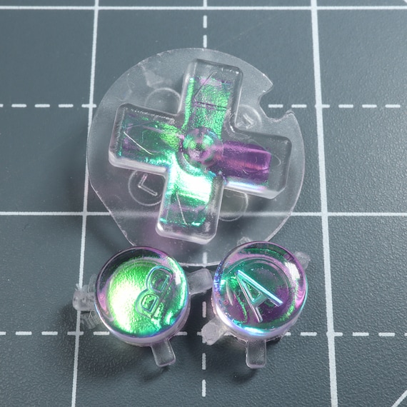 Game Boy Color Custom Resin Buttons Cool Opal - Etsy