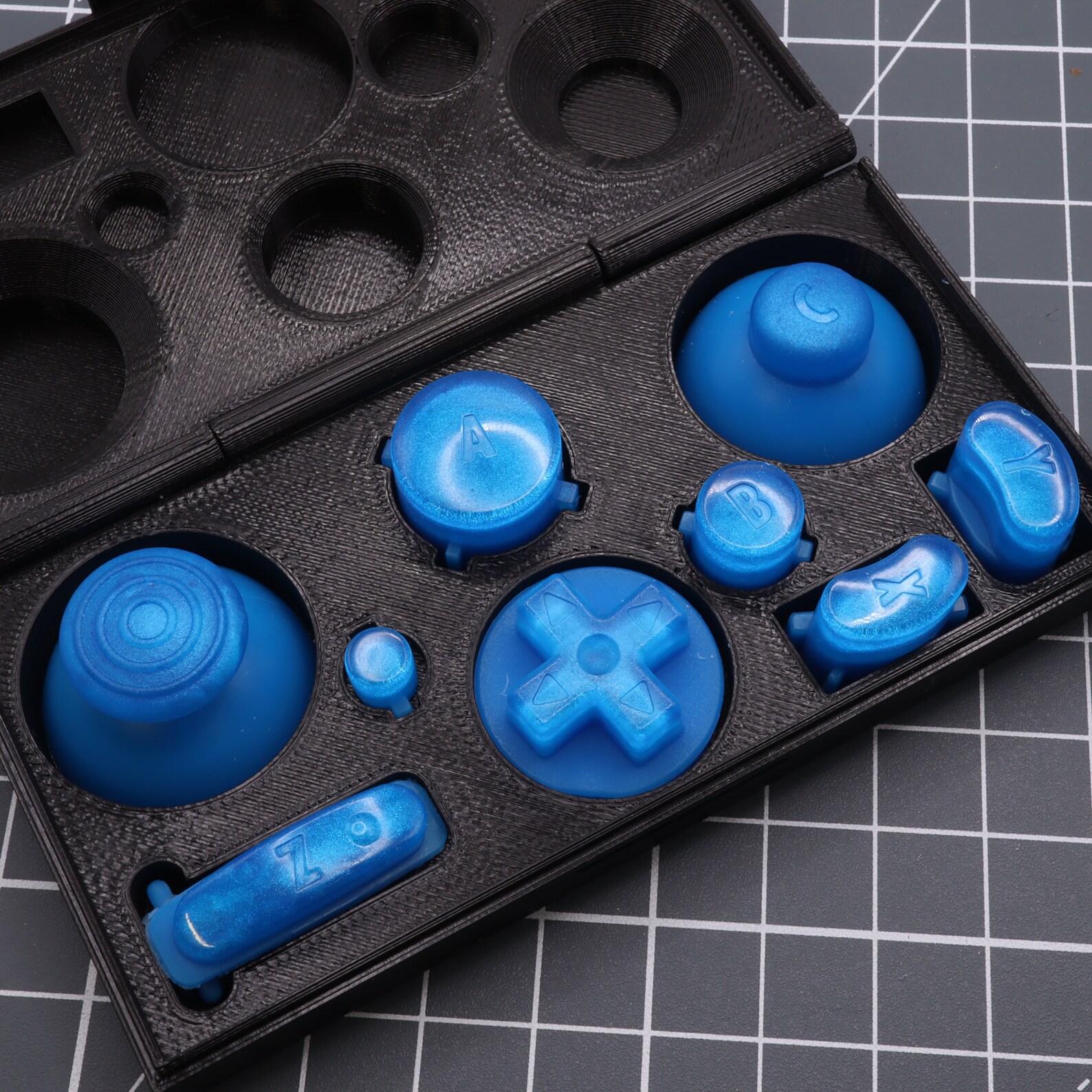 Nintendo Gamecube Custom Resin Buttons Blueberry Candy Blue - Etsy
