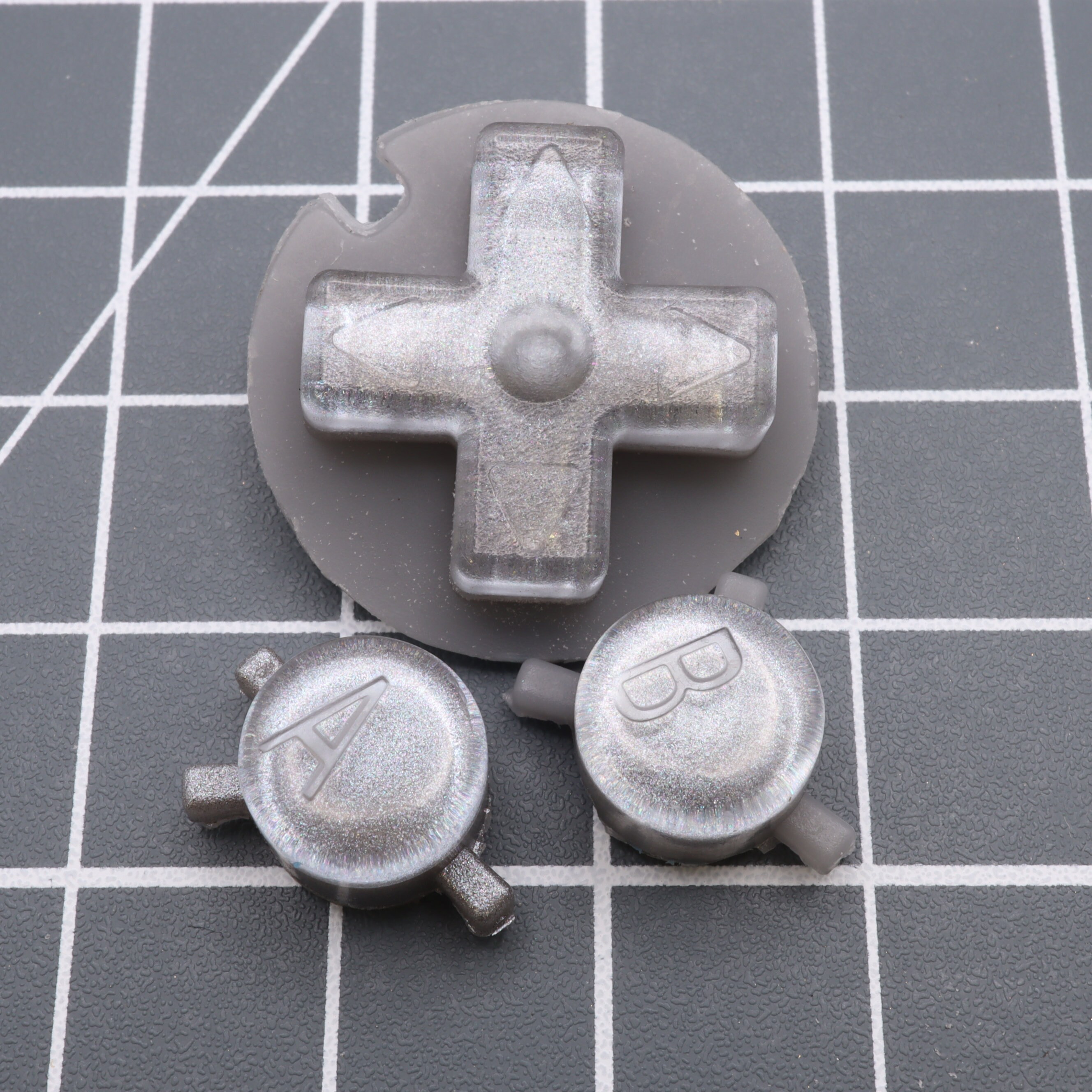 Game Boy Color Custom Resin Buttons Metallic Silver - Etsy