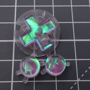 Game Boy Color Custom Resin Buttons Cool Opal Dichroic Effect - Etsy
