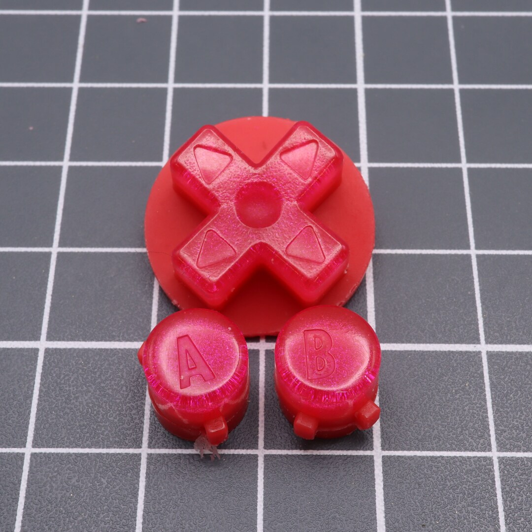 Game Boy Advance Custom Resin Buttons Raspberry Candy - Etsy