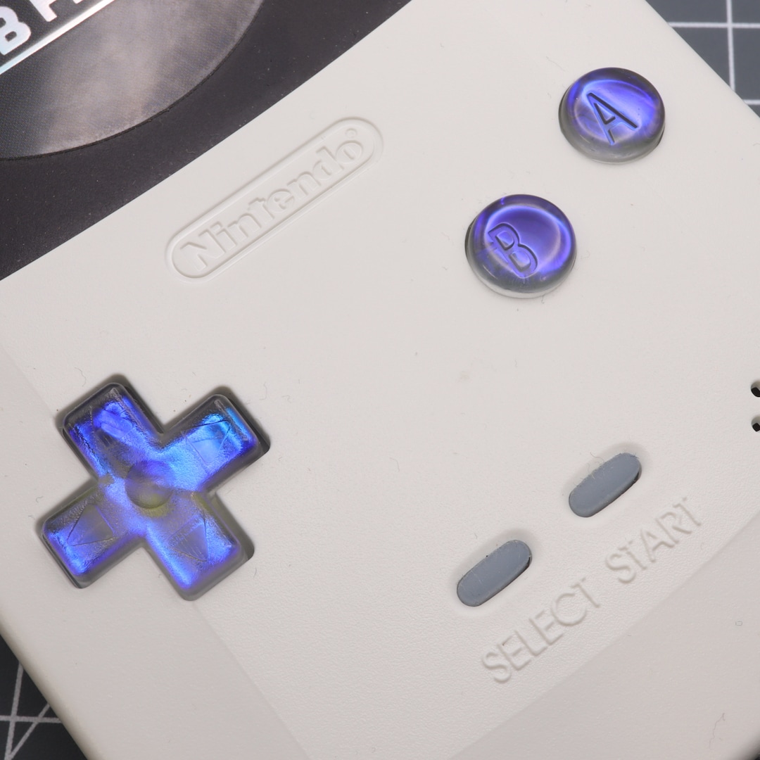 Game Boy Color Custom Resin Buttons Midnight Opal Dichroic Effect - Etsy