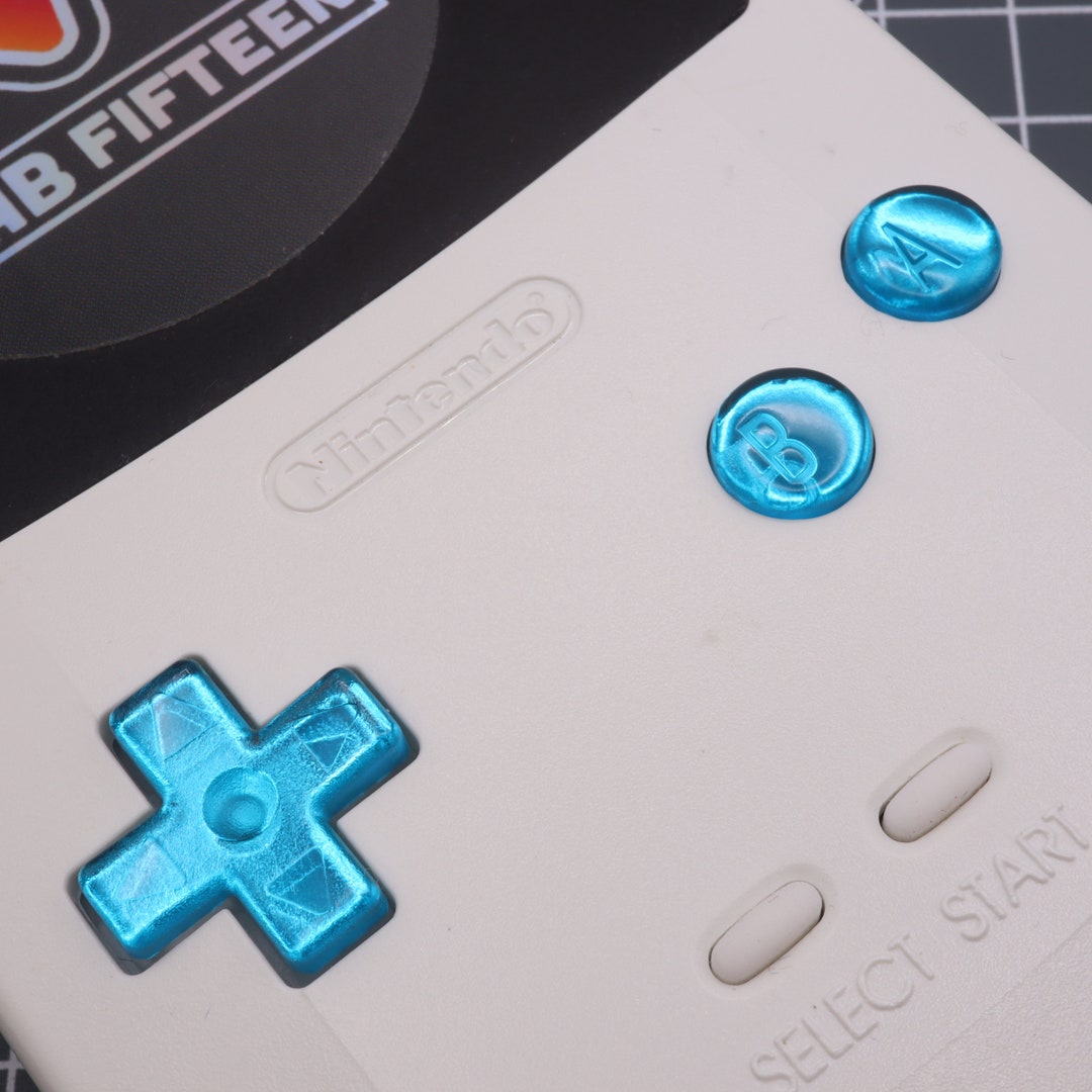 Game Boy Color Custom Resin Buttons Chrome Blue - Etsy