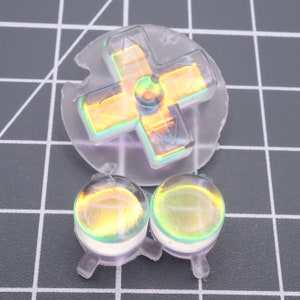 Game Boy Pocket Custom Resin Buttons Sunset Opal Dichroic Effect - Etsy