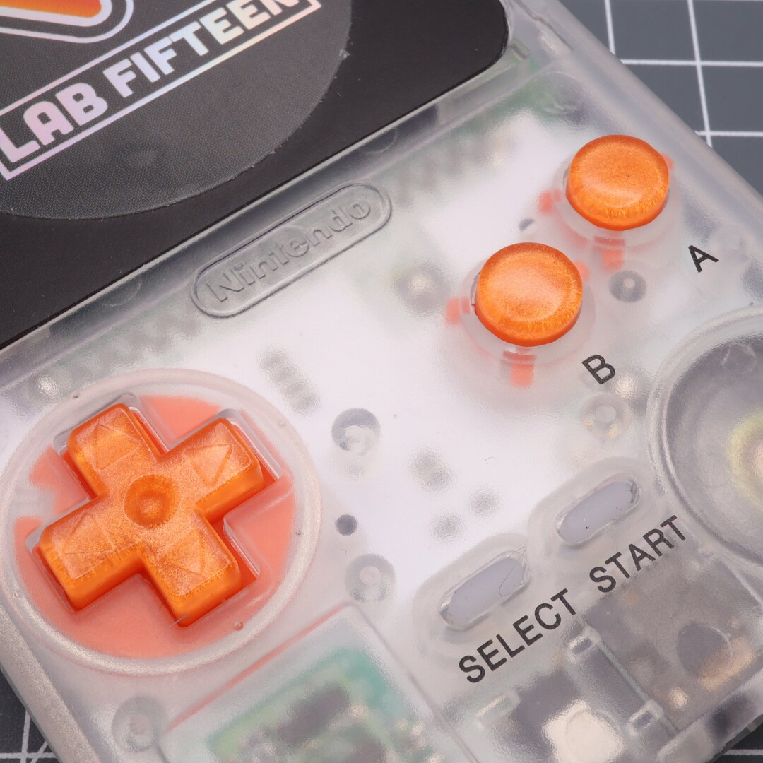 Game Boy Pocket Custom Resin Buttons Orange Candy - Etsy