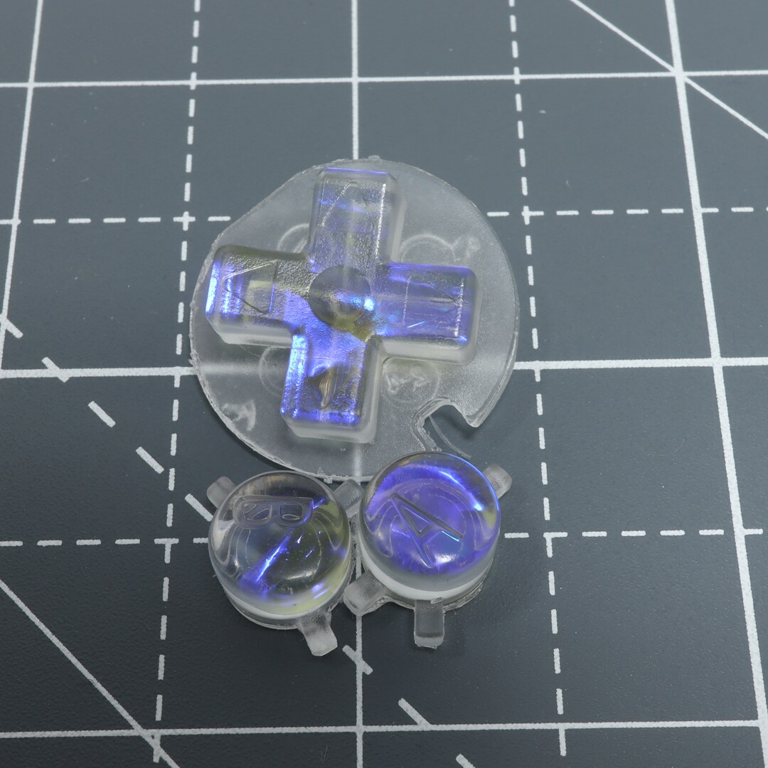 Game Boy Color Custom Resin Buttons Midnight Opal Dichroic - Etsy