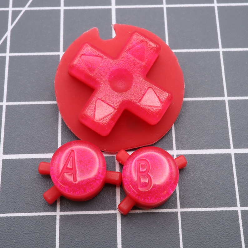 Game Boy Color Custom Resin Buttons Raspberry Candy - Etsy