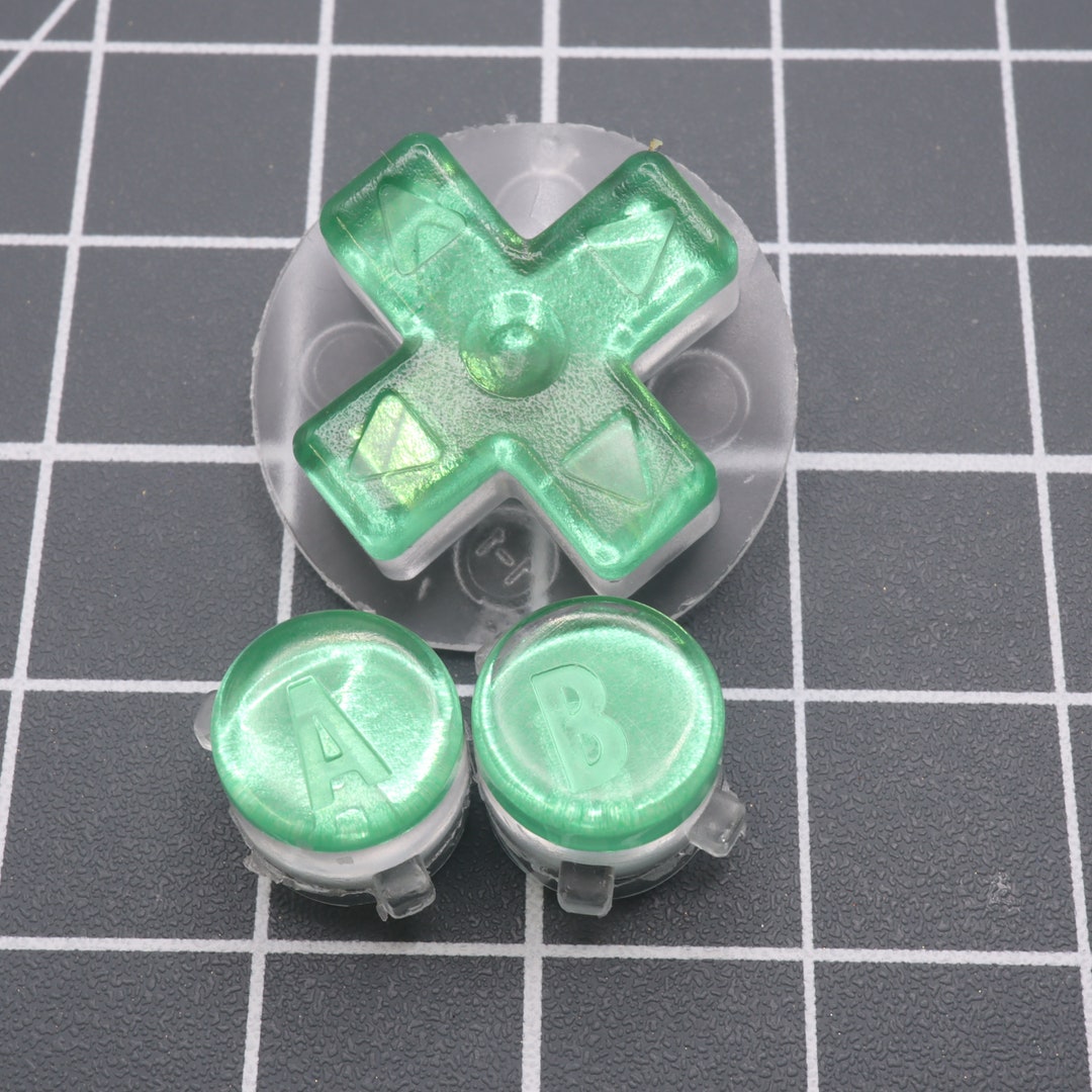 Game Boy Advance Custom Resin Buttons Chrome Green - Etsy