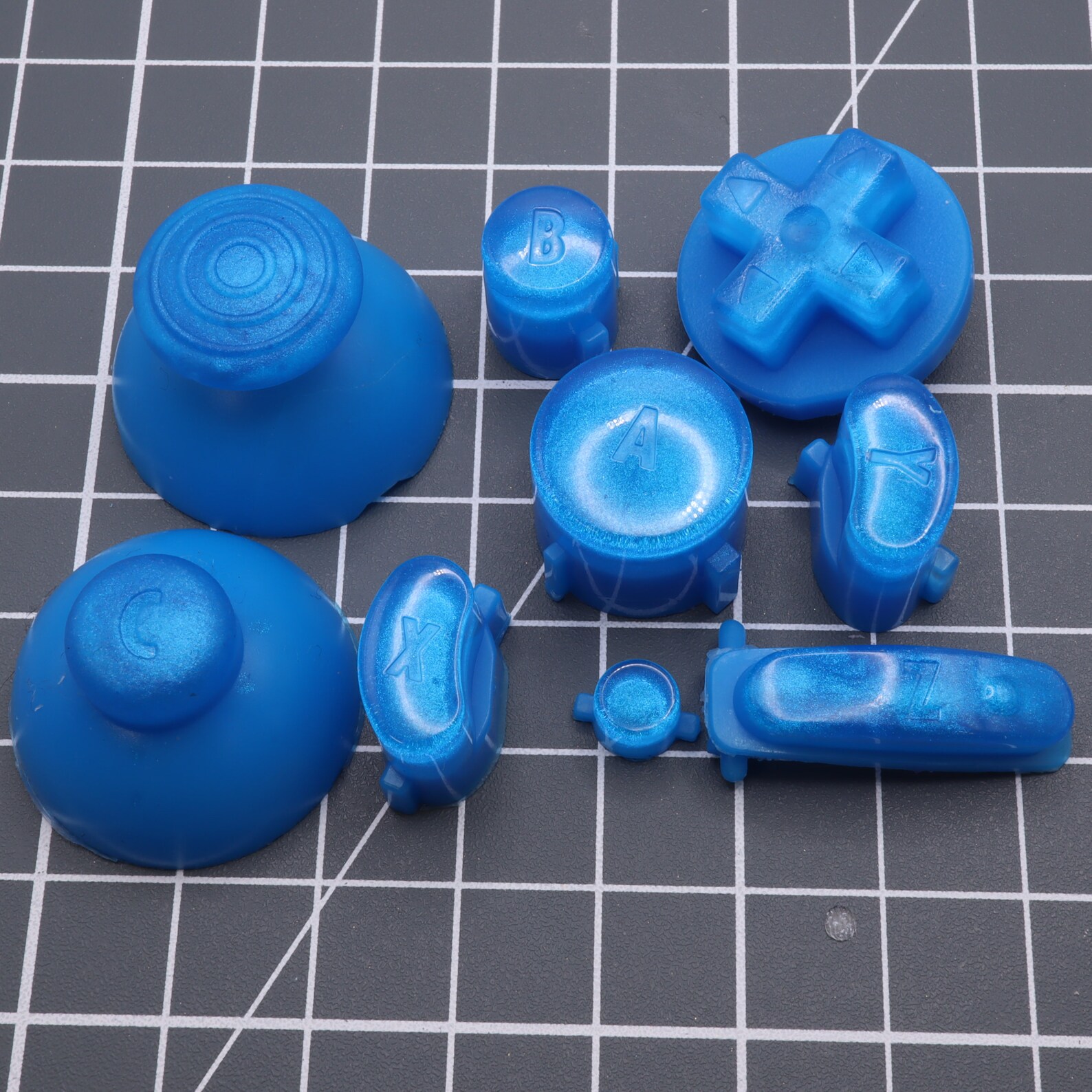 Nintendo Gamecube Custom Resin Buttons Blueberry Candy Blue - Etsy