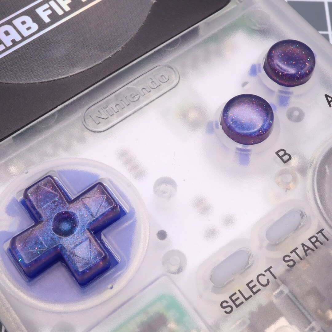 Game Boy Pocket Custom Resin Buttons Cosmic Blue - Etsy