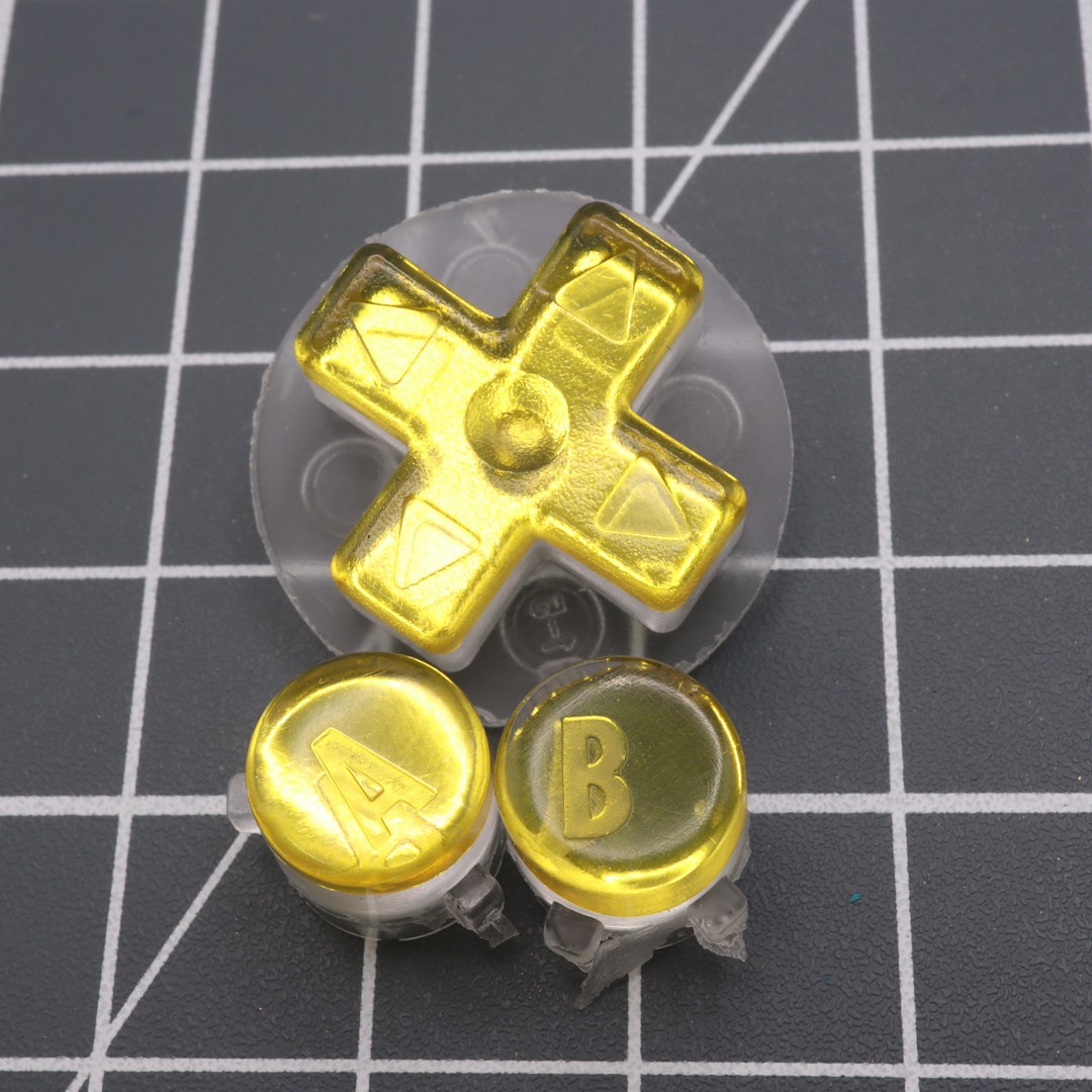 Game Boy Advance Custom Resin Buttons Chrome Gold - Etsy
