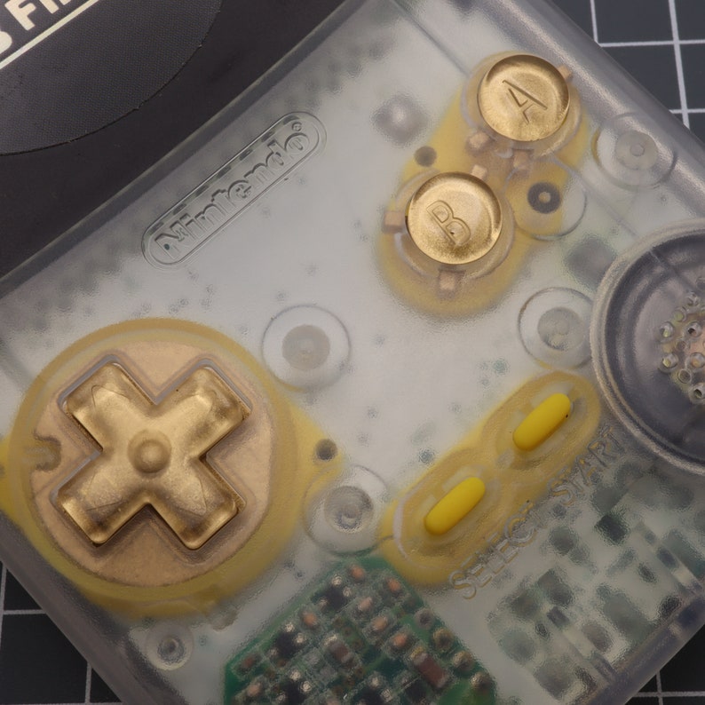 Game Boy Color Custom Resin Buttons Metallic Gold - Etsy